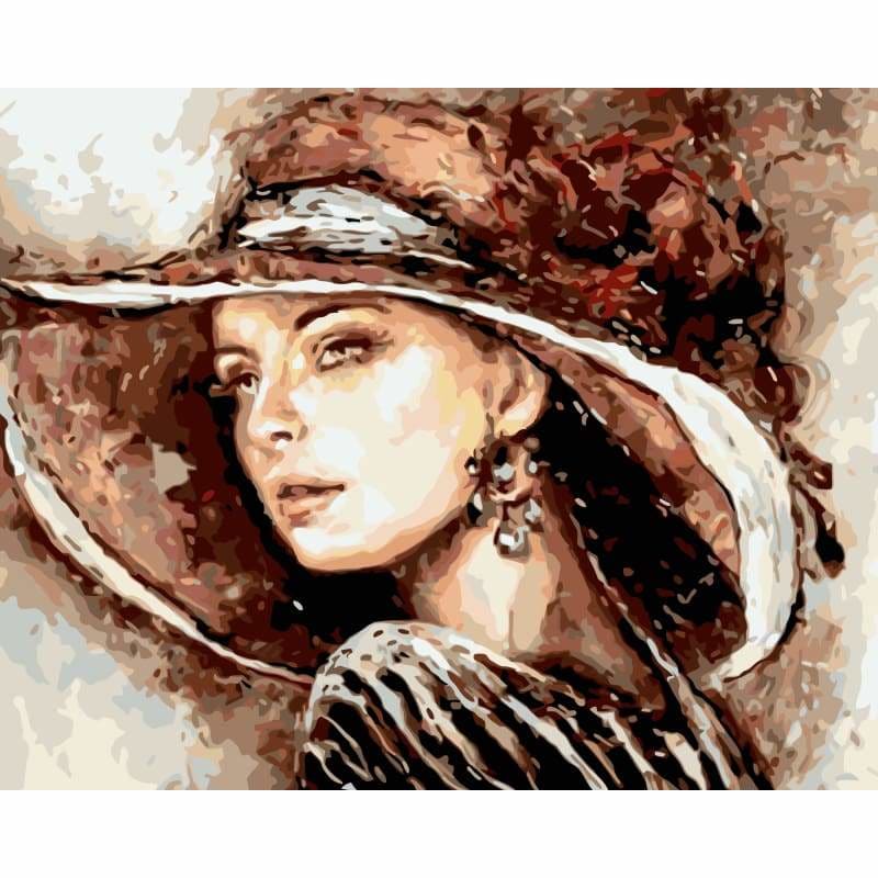 Portrait Woman Diy Paint By Numbers Kits WM-036 – The Fox Collection